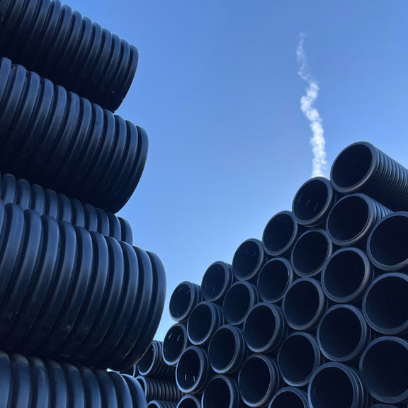 150mm Unperforated Twinwall Plain End Pipe (6m) – Cotterill Civils