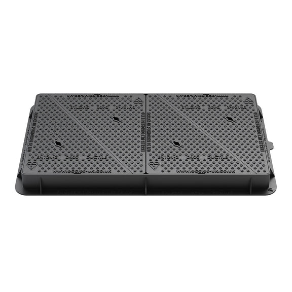 MaxiGrip D400 Ductile Iron Manhole Cover - 1220mm x 680mm (100mm deep ...