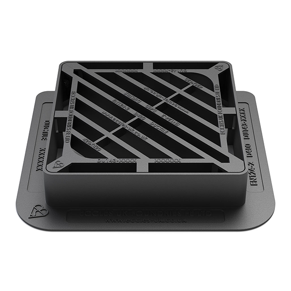 D400 Ductile Iron Road Gully Grate - 420mm x 420mm (100mm deep ...